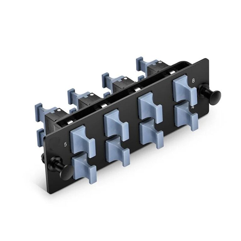Fiber Adapter Panel (Color-coded), OM3/OM4, 8 x MTP®-12 Key Up to Key ...