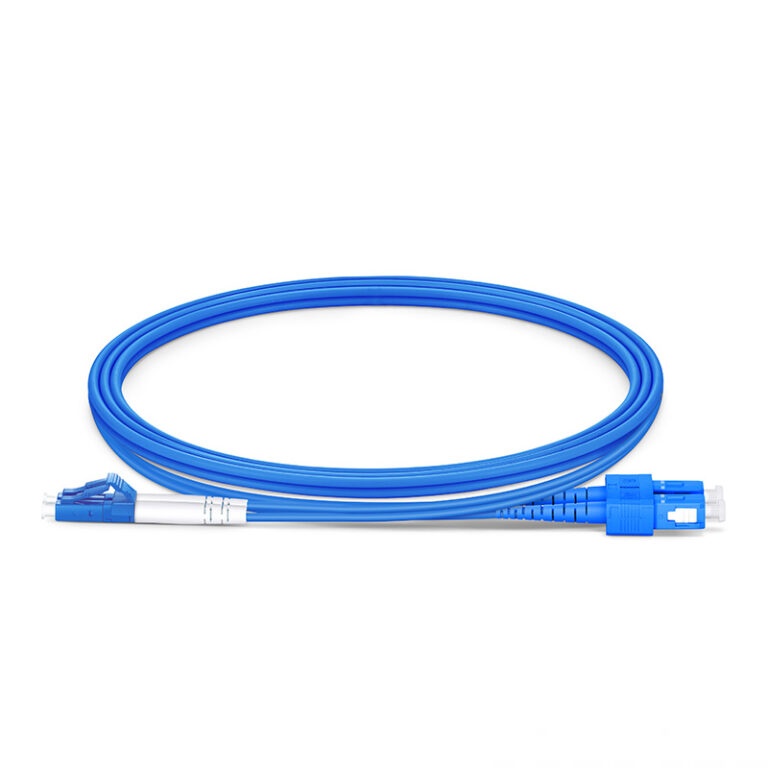 LC UPC to SC UPC Duplex OS2 Singlemode Armored PVC (OFNR) 3.0mm Fiber ...