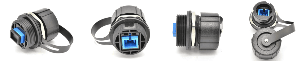 ODVA SC Simplex Waterproof Inline Adapter - Connlight